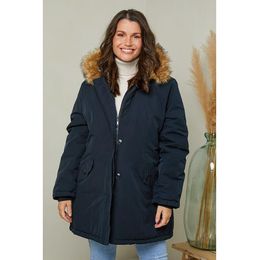 Curvy Lady Winterjacke in Dunkelblau - 42/44