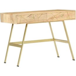 Bonnevie - Computertisch,Schreibtisch mit Schubladen 100x55x75 cm Massivholz Mango vidaXL