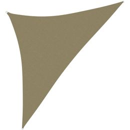 Bonnevie - Sonnensegel,Sonnenschutzsegel Oxford-Gewebe Dreieckig 3,5x3,5x4,9 m Beige vidaXL