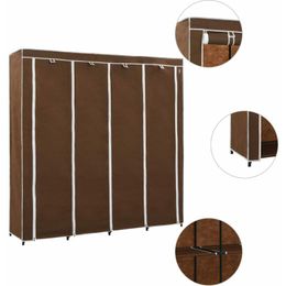 Bonnevie - Kleiderschrank,Aufbewahrungsschrank mit 4 Fächern Braun 175 x 45 x 170 cm vidaXL