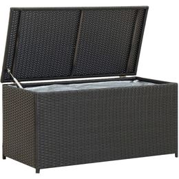 Vidaxl - Gartenbox Poly Rattan 100x50x50 cm Schwarz Schwarz