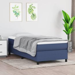 Boxspringbett,Schlafzimmerbett Blau 100x200 cm Stoff vidaXL