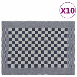 Geschirrtücher 10 Stk. Blau und Weiß 50x70 cm Baumwolle vidaXL818840