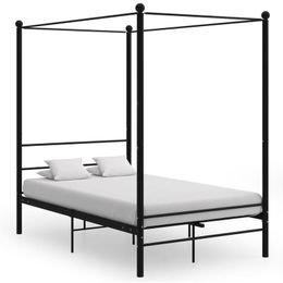 Bonnevie - Himmelbett Schwarz Metall 120x200 cm vidaXL373831