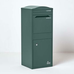Paketbriefkasten Paketkasten Standbriefkasten Paketbox mit gebogenem Dach, Entnahme vorne, Grün - Grün - Smart Parcel Box