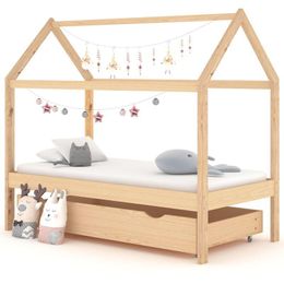 Kinderbett,Einzelbette mit Schublade Massivholz Kiefer 80x160 cm vidaXL