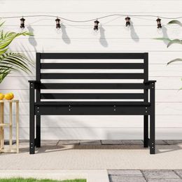 Bonnevie - Gartenbank Ruhebank Schwarz 109x48x91,5 cm Massivholz Kiefer vidaXL