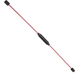 Swingstick, Fitness Schwingstab für Vibrationstraining & Tiefenmuskulatur, flexibel, Fiberglas, 160 cm, rot - Relaxdays
