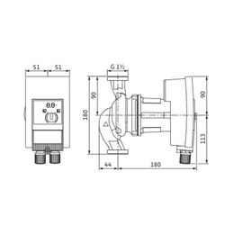 Nassläufer-Hocheffizienzpumpe Yonos maxo plus 25/0,5-10 PN6/10,140W - WILO