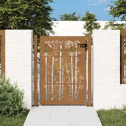 Gartentor,Gartentür 105x155 cm Cortenstahl Bambus-Design vidaXL