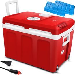 Kesser - 40L Kühlbox mit Rollen zum Warmhalten und Kühlen thermo-Elektrische Kühlbox 12 Volt und 230 Volt Mini-Kühlschrank Thermobox für Auto 40L /