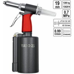 Yato Druckluft Nietgerät Nietzange Pneumatisch-Hydraulischer Nietpistole Nieten 2,4 -6,4 mm