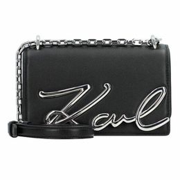 K by KARL LAGERFELD Karl Lagerfeld Signature Umhängetasche Leder 19.5 cm black-nickel