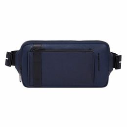 Piquadro David Gürteltasche RFID Schutz Leder 28 cm blue