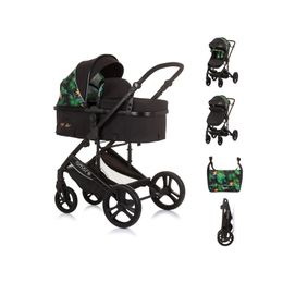 Chipolino Kinderwagen 2 in 1 Amore Getränkehalter Wickeltasche Fußabdeckung Korb grün