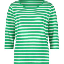 Cartoon Shirt, Baumwolle, 3/4-Arm, für Damen, grün, 36