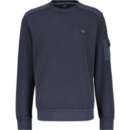 Lerros Sweatshirt, Armtasche, Markenpatch, für Herren, blau, M