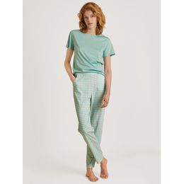 Calida Favourites Balance Schlafanzug-Hose, Baumwolle, für Damen, grün, L