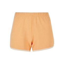 Urban Classics Stoffhose Urban Classics Damen Ladies Organic Interlock Retro Hotpants (1-tlg), orange