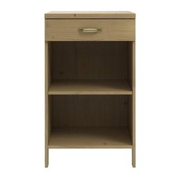 Home Affaire Unterschrank Alba Breite 50 cm, Kiefer massiv, 2 offene Fächer, 1 Schublade, beige