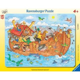 RAVENSBURGER VERLAG Ravensburger Kinderpuzzle - 06604 Die große Arche Noah - Rahmenpuzzle für Kinder ab 4 Jahren, mit 48 Teilen