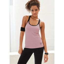 Vivance ACTIVE Funktionstop '-Sporttop' pink Gr. XS (32/34) für Damen. Rundhals und Mesheinsatz, Druck. Figurbetont. Nachhaltig.