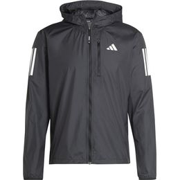Adidas Trainingsjacke "Own The Run", Kapuze, winddicht, für Herren, schwarz, S