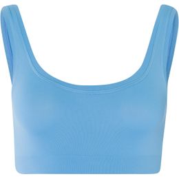 Hanro Touch Feeling Bustier, breite Träger, atmungsaktiv, für Damen, blau, XL