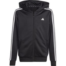 Adidas Trainingsjacke TRAINING ESSENTIALS 3 STRIPES Reißverschluss,Taschen AERO.RDY Kinder, schwarz, 128