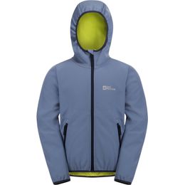 Jack Wolfskin Softshelljacke "Fourwinds", elastisch, atmungsaktiv, für Kinder, blau, 152