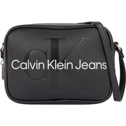 Calvin Klein Jeans Umhängetasche, Logo-Prägung, für Damen, schwarz