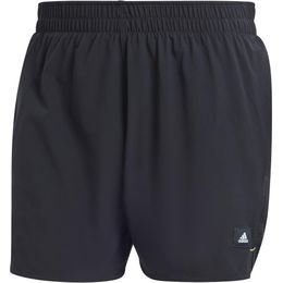 Adidas Badeshorts, 4-Wege-Stretch, Mesh-Innenslip, für Herren, schwarz, L