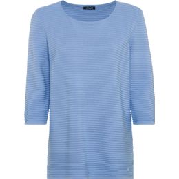 Olsen Sweatshirt, Streifen, Seitenschlitze, für Damen, blau, 42