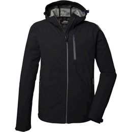 Killtec® Softshelljacke, Kapuze, wasserabweisend, für Herren, schwarz, M