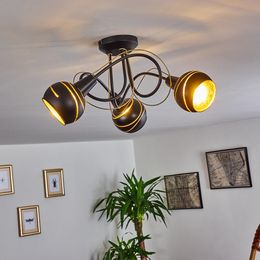hofstein Southwest Deckenleuchte Gold, Schwarz, 3-flammig