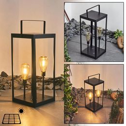 hofstein Sciolze Solarleuchte LED Schwarz, Transparent, Klar, 2-flammig