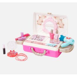 Spectrum Spielzeug-Frisierkoffer Kosmetikkoffer Schleife mit Zubehör Make-up-Spielzeugkoffer