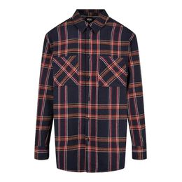 Urban Classics Hemd Herren Größe 4XL navy / orange / rot / weiß