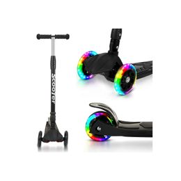 Randaco Scooter Faltbarer Kinderroller Tretroller mit 3 LED-Rädern Höhenverstellbar