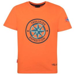 Trollkids - Kid's Windrose T - T-Shirt Gr 164 orange