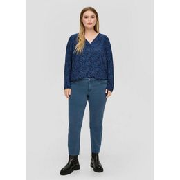 TRIANGLE Stoffhose Jeans Slim / Mid Rise Label-Patch