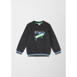 s.Oliver Sweatshirt Sweatshirt mit Stickerei und Print Stickerei