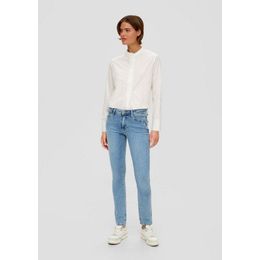 s.Oliver 5-Pocket-Jeans Jeans Betsy / Slim Fit/ Mid Rise / Slim Leg / Baumwollstretch Leder-Patch