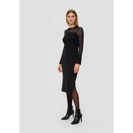 s.Oliver BLACK LABEL Maxikleid Strickkleid im Fabricmix