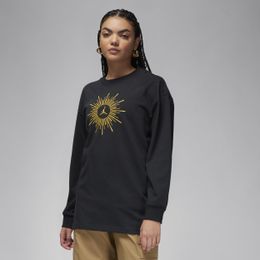 Jordan Flight Oversize-Longsleeve für Damen - Schwarz