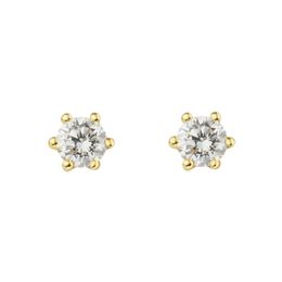 ONE ELEMENT Paar Ohrstecker 0.25 ct Diamant Brillant Ohrringe Ohrstecker aus 750 Gelbgold, Damen Gold Schmuck, goldfarben