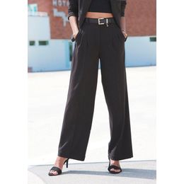 Lascana Palazzohose im Business-Look, schwarz