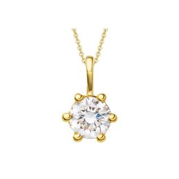 ONE ELEMENT Kettenanhänger 0.2 ct Diamant Brillant Anhänger aus 585 Gelbgold, Damen Gold Schmuck, goldfarben