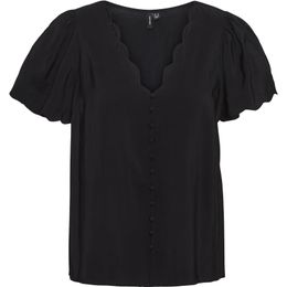 Véro Moda VERO MODA® Hemdbluse, V-Ausschnitt, für Damen, schwarz, XS