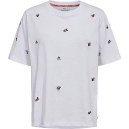 Nümph Nümph T-Shirt, Baumwolle, Stickereien, für Damen, weiß, L